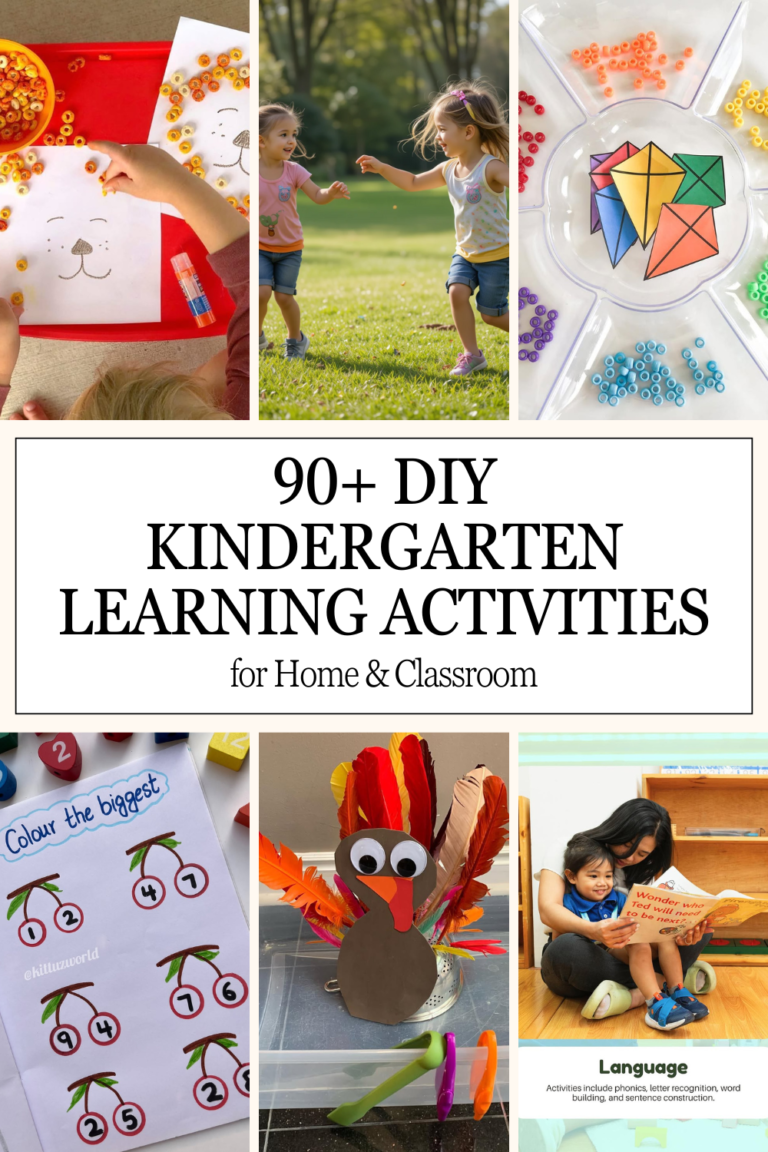 90+ DIY Kindergarten Learning Activities for Home & Classroom