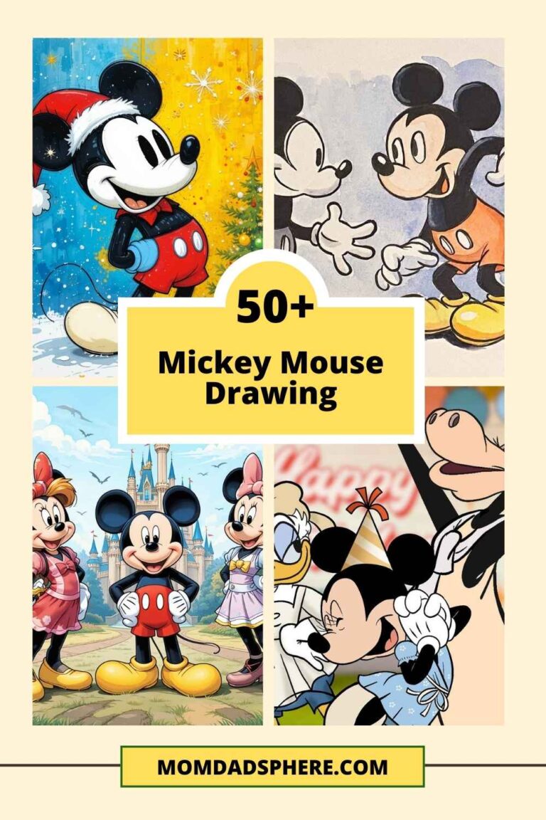 50+ Mickey Mouse Drawing Ideas for Kids & Beginners - Mom Dad Sphere ...